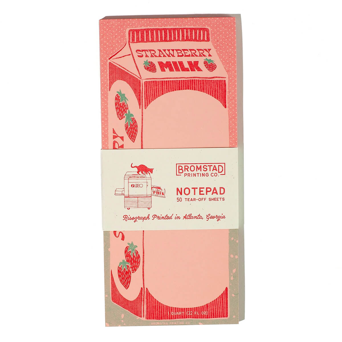 Strawberry Milk Risograph Notepad by Bromstad Printing Co. – Junior Edition