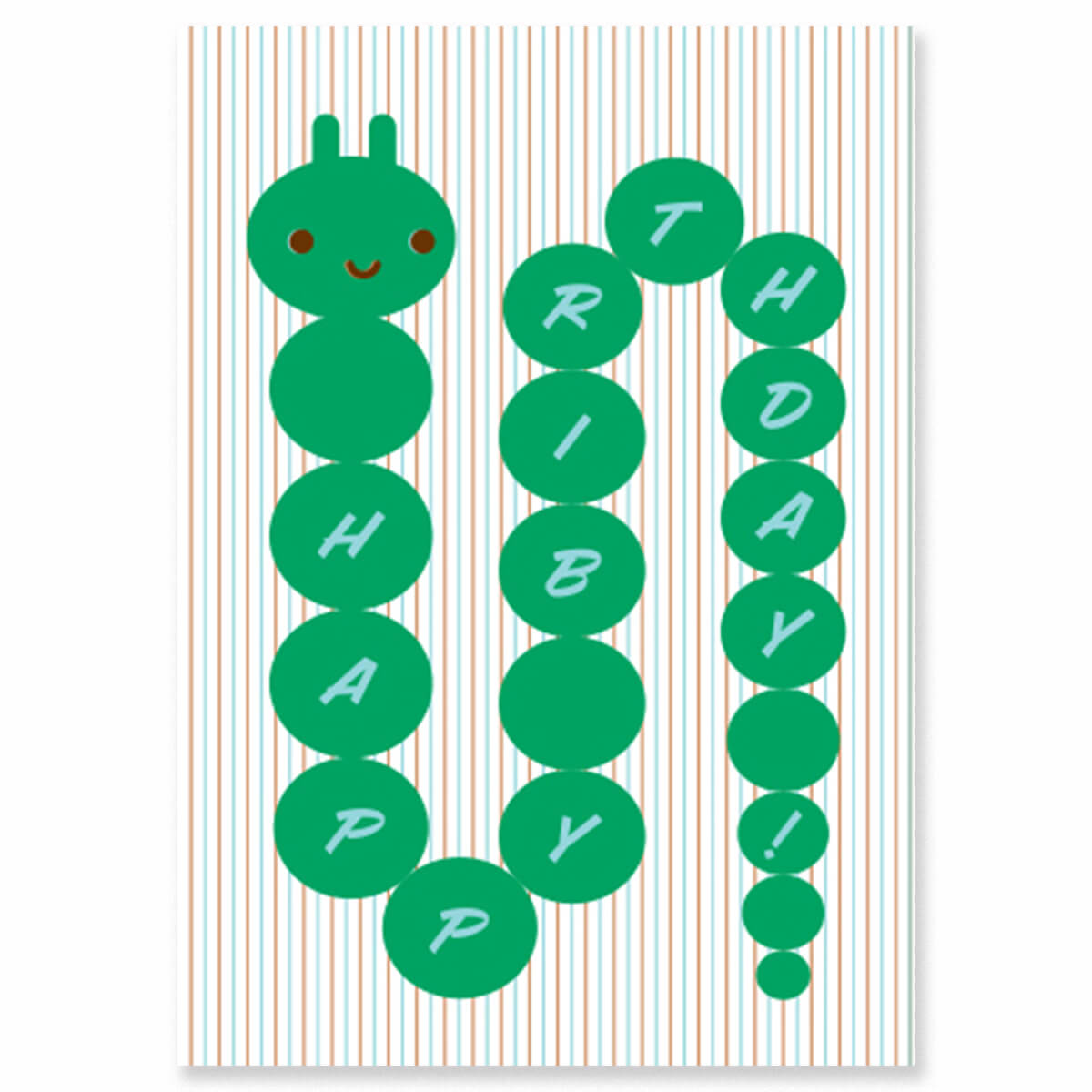 Birthday Caterpillar Greetings Card by Dicky Bird – Junior Edition