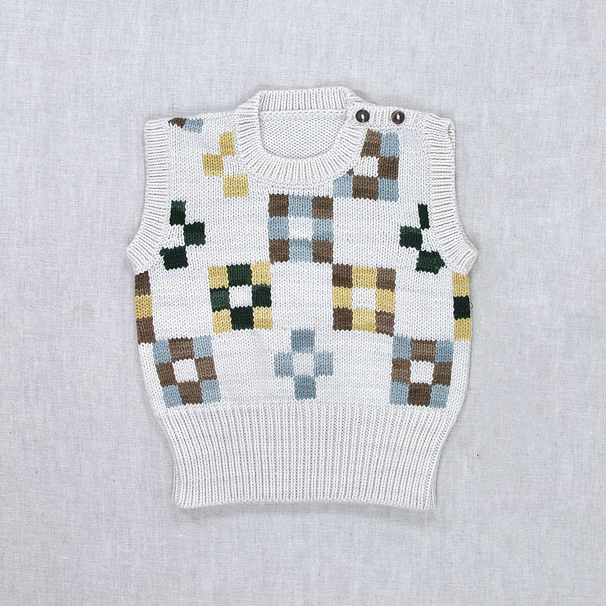 Quilt Block Vest in Cocoa by Iver & Isla - Last Ones In Stock - 4-8 Ye – Junior Edition