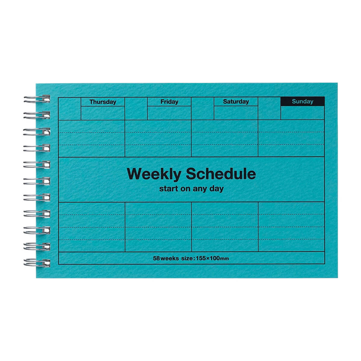 Weekly Schedule Undated in Turquoise by Marks Inc. – Junior Edition