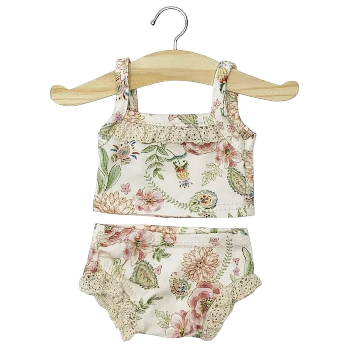 Lace Trim Ribbed Girl's Underwear Set (34cm and 37cm Doll) in Lili-Ros – Junior Edition