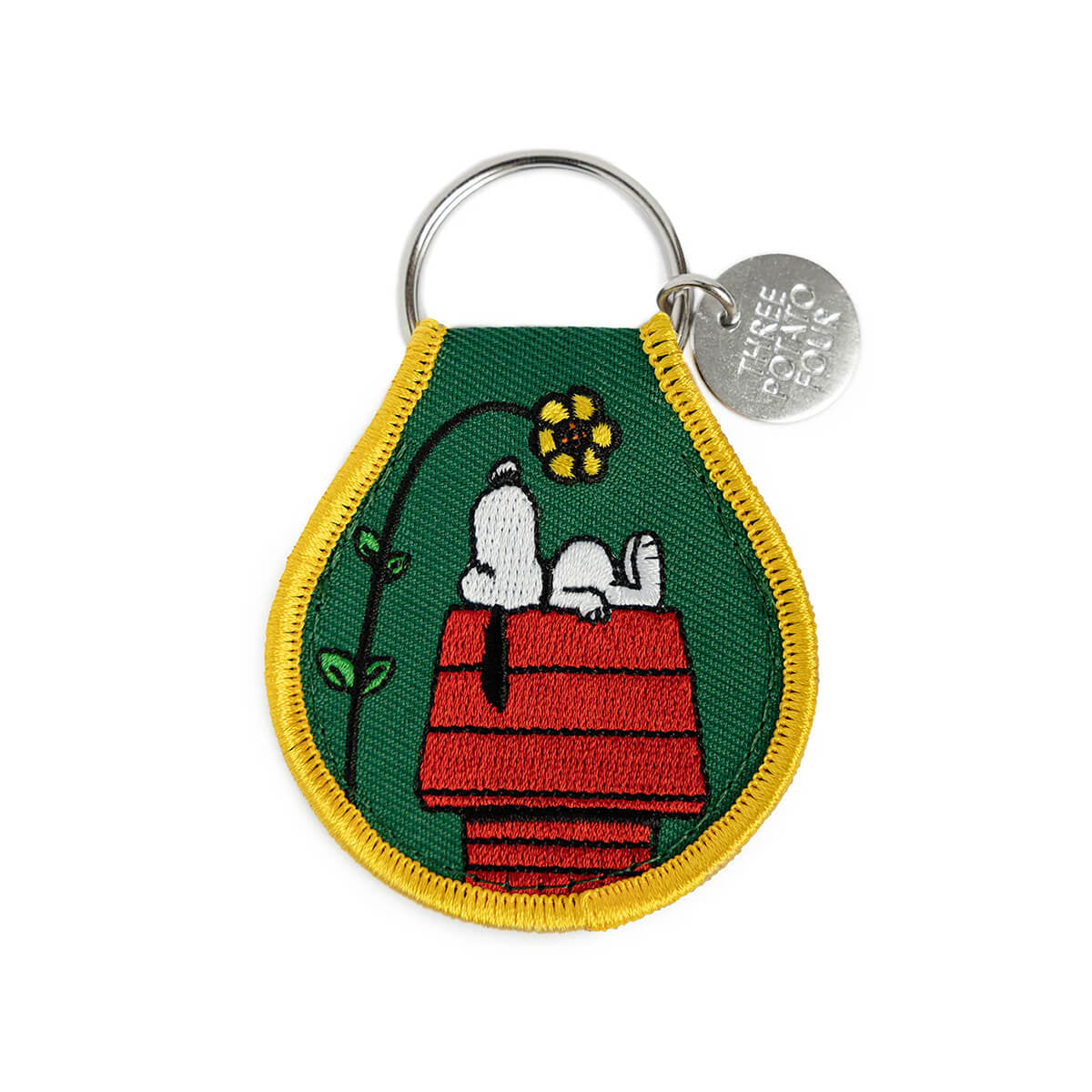 Snoopy Flower Doghouse Patch Keychain by Three Potato Four X Peanuts – Junior Edition