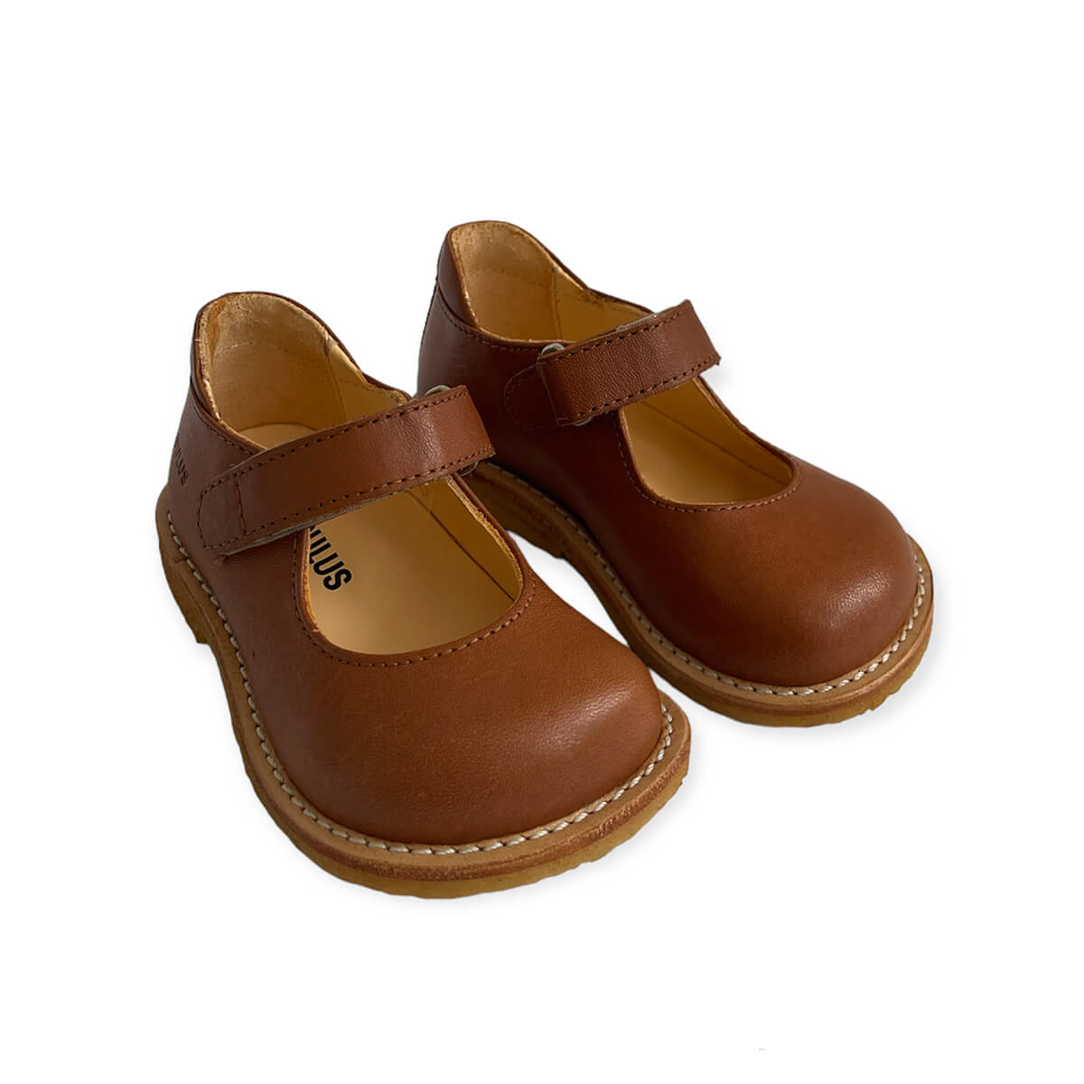 Wide Fit Starter Mary Janes in Cognac by Angulus - Last Ones In Stock – Junior Edition