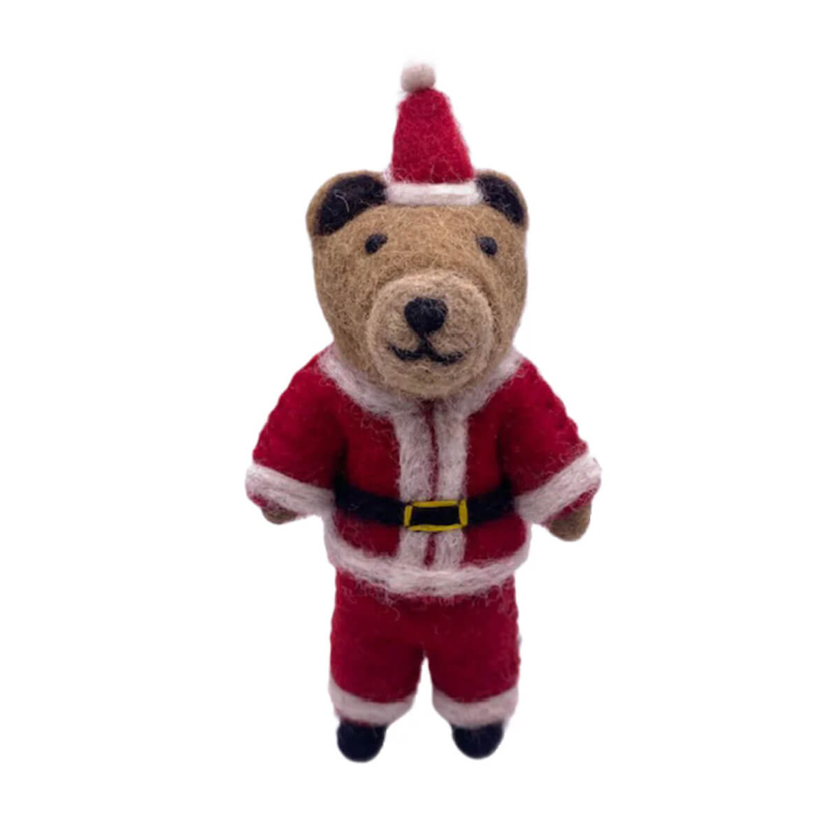 Father Christmas Brown Bear Hanging Christmas Decoration by Amica ...