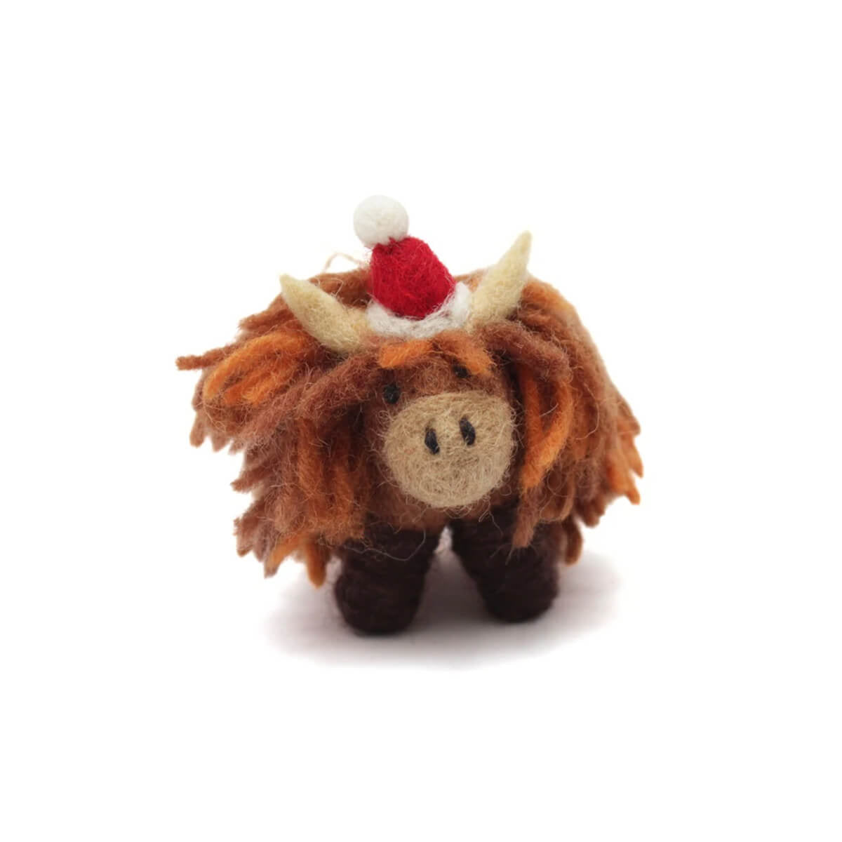 Mini Highland Cow Hanging Christmas Decoration by Amica – Junior Edition