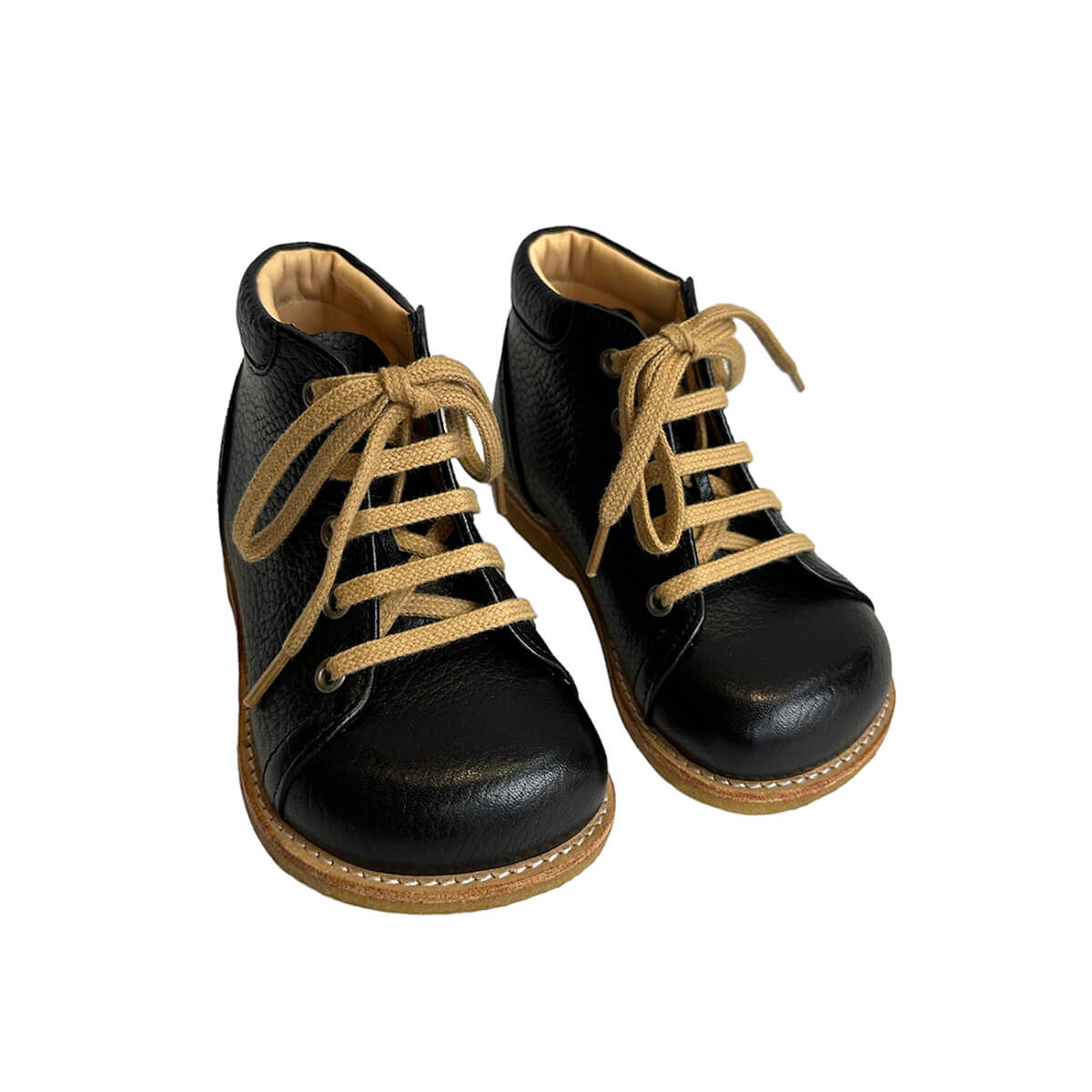 Wide Fit Lace Up Starter Boots in Black by Angulus – Junior Edition