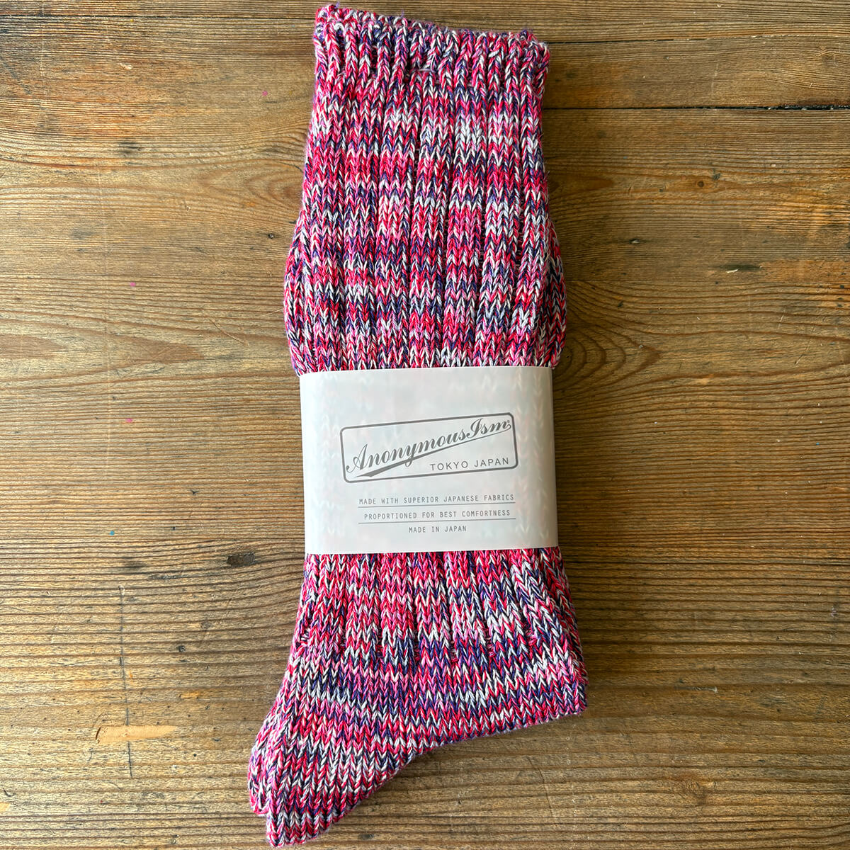 5 Colour Mix Crew Socks Red Mix | Anonymous Ism | Junior Edition