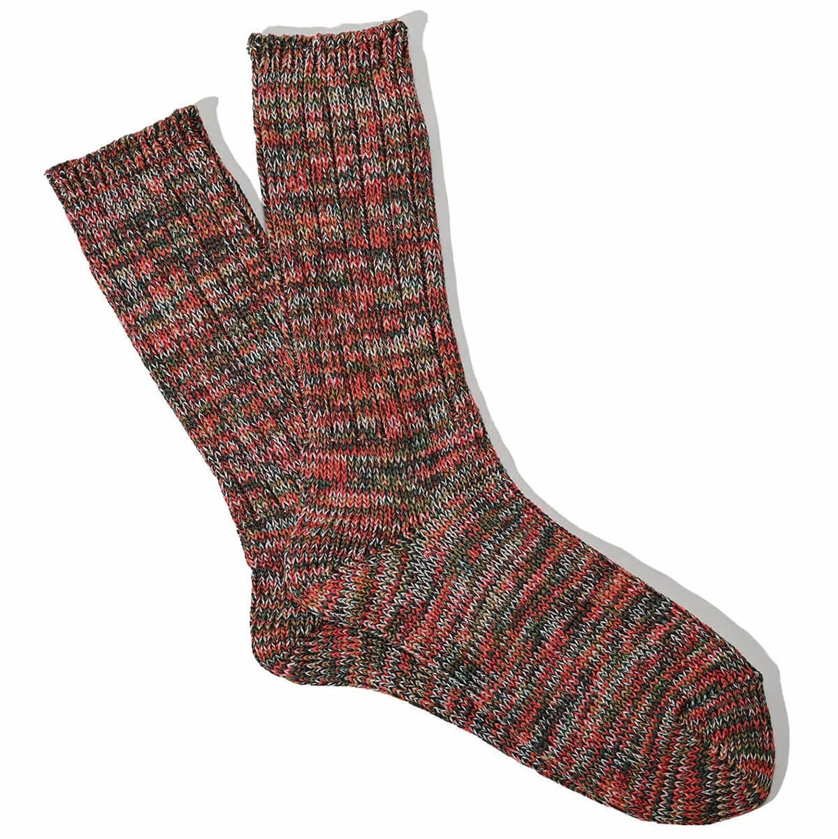 5 Colour Mix Crew Adult Socks in Red by Anonymous Ism – Junior Edition