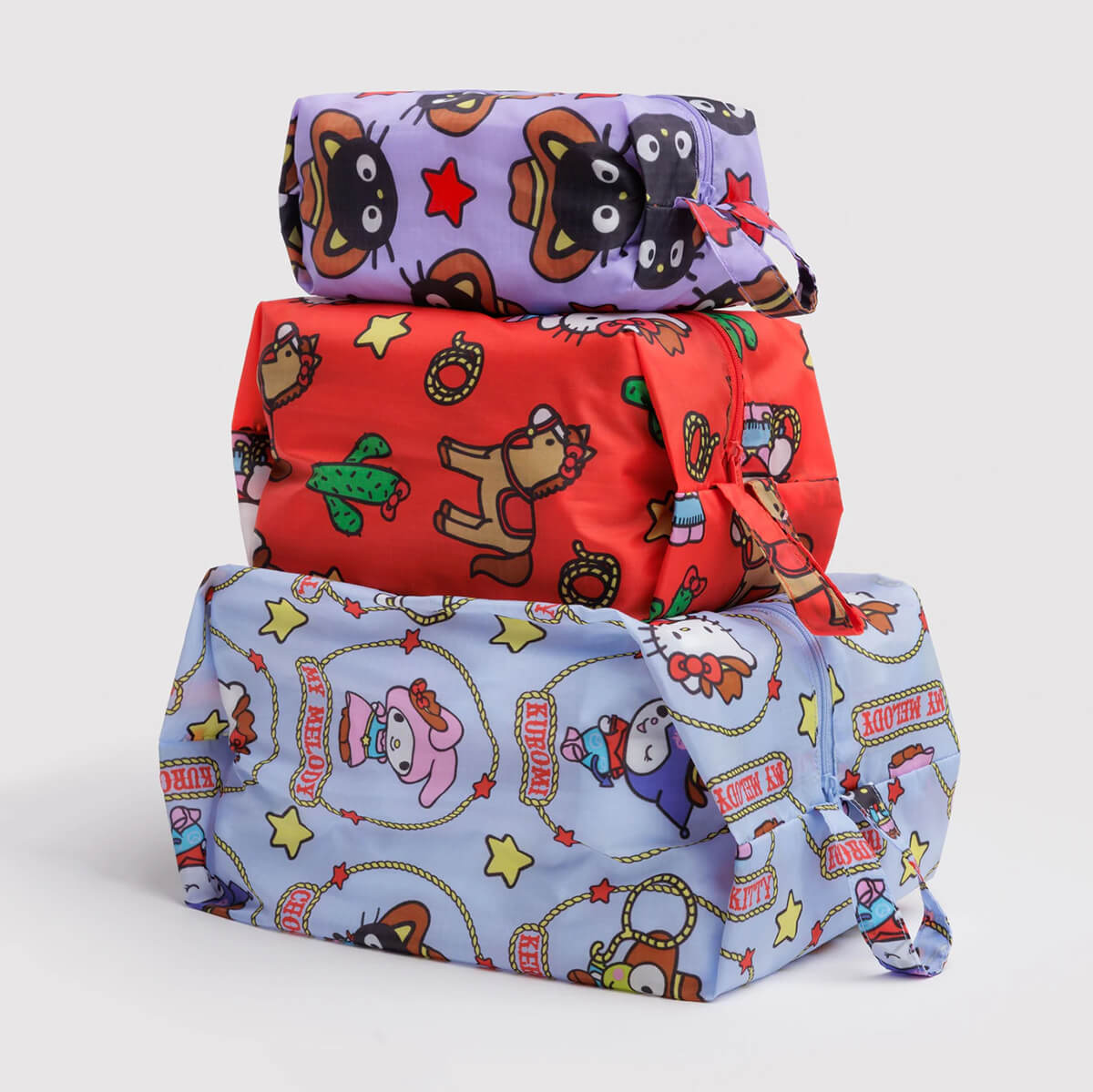 3D Zip Pouch Set in Hello Kitty and Friends Western by Baggu – Junior ...