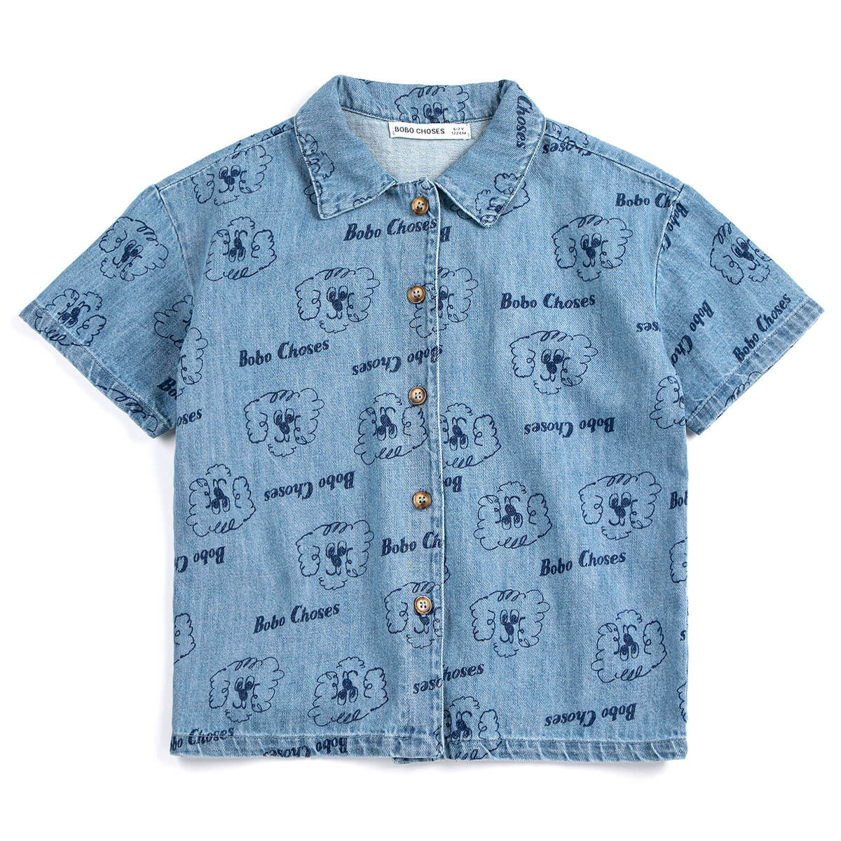 Pickle The Dog All Over Denim Shirt by Bobo Choses – Junior Edition