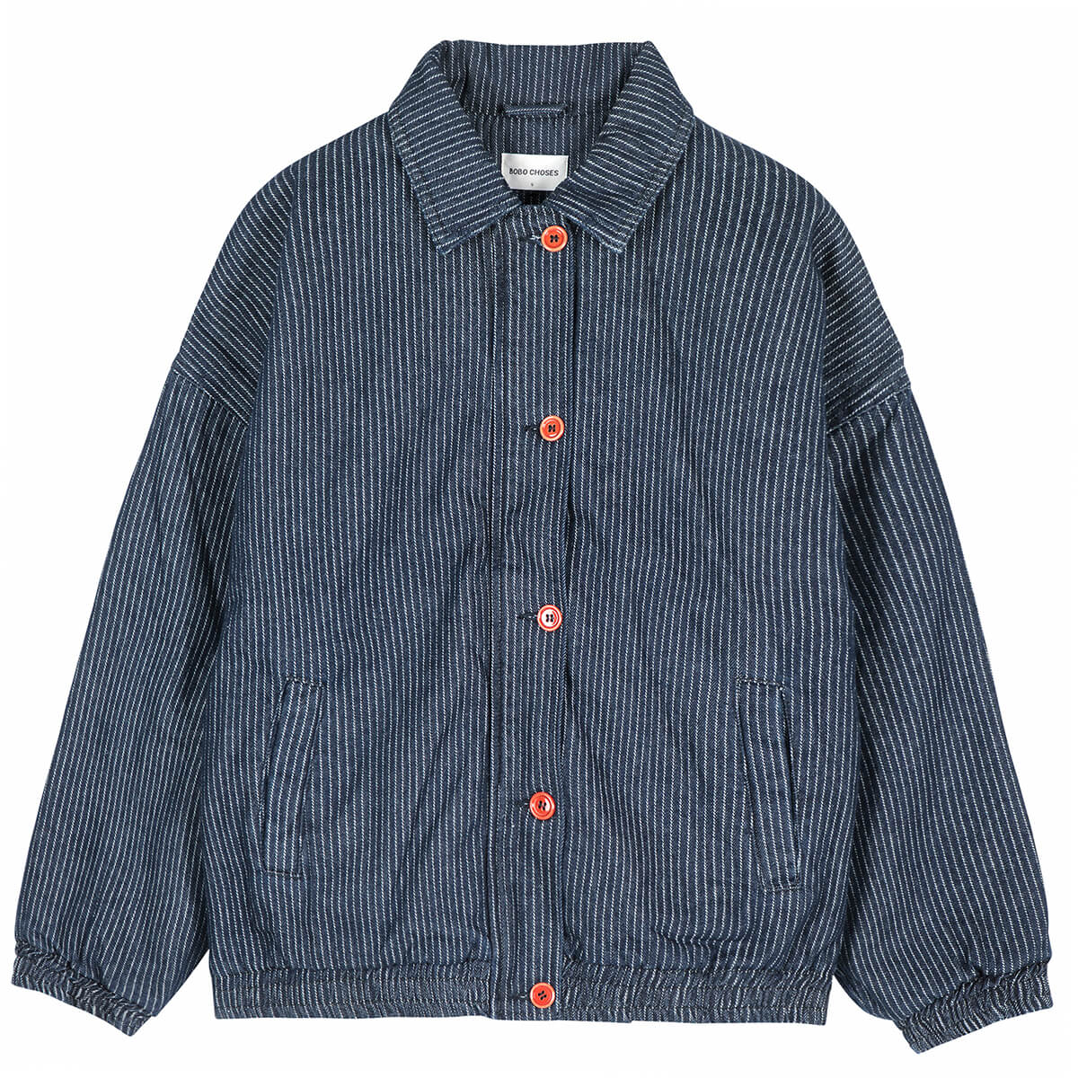 Denim Stripe Bomber Jacket by Bobo Choses Womenswear – Junior Edition