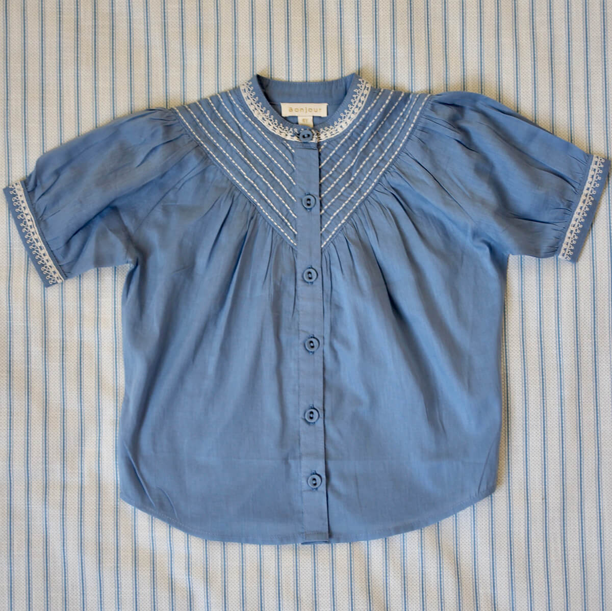 Essential Blouse in Light Blue by Bonjour - Last Ones In Stock - 4-10 ...