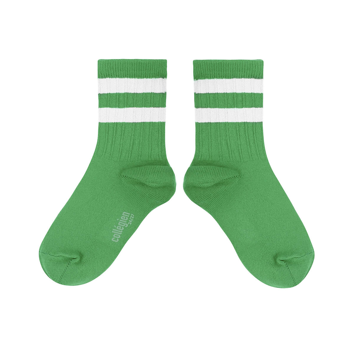 Nico Ribbed Varsity Crew Socks in Vert Jackpot by Collegien – Junior ...
