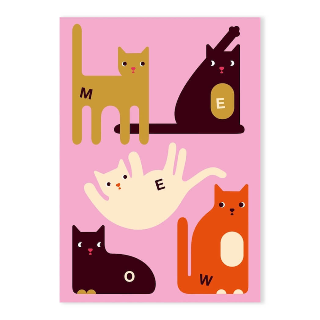 Meow Birthday Greetings Card by Dicky Bird – Junior Edition