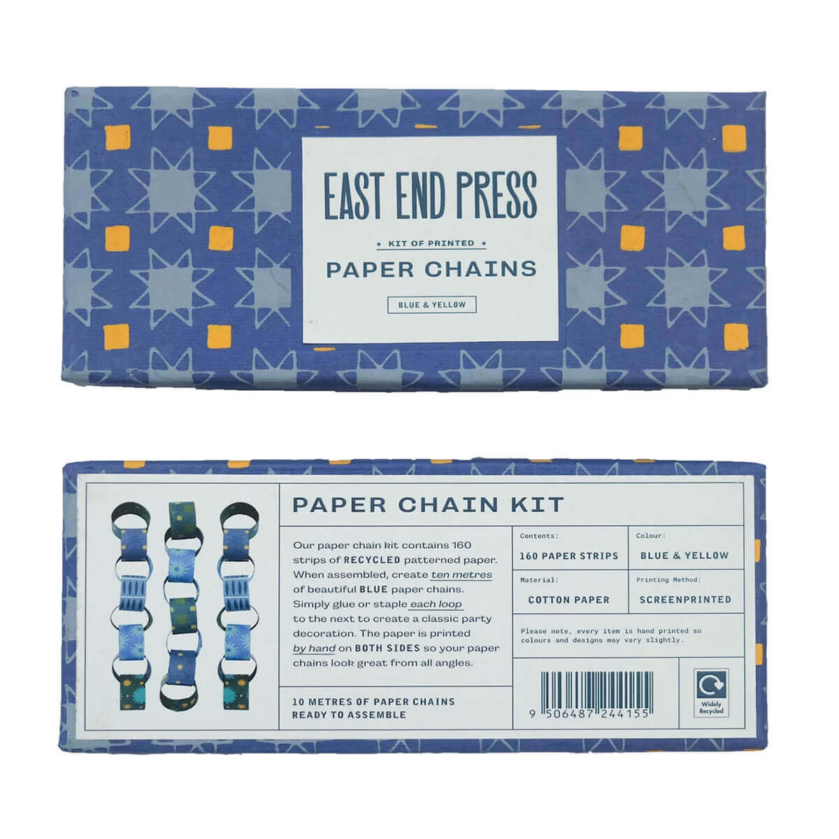 Paper Chain Kit in Blue and Yellow by East End Press – Junior Edition