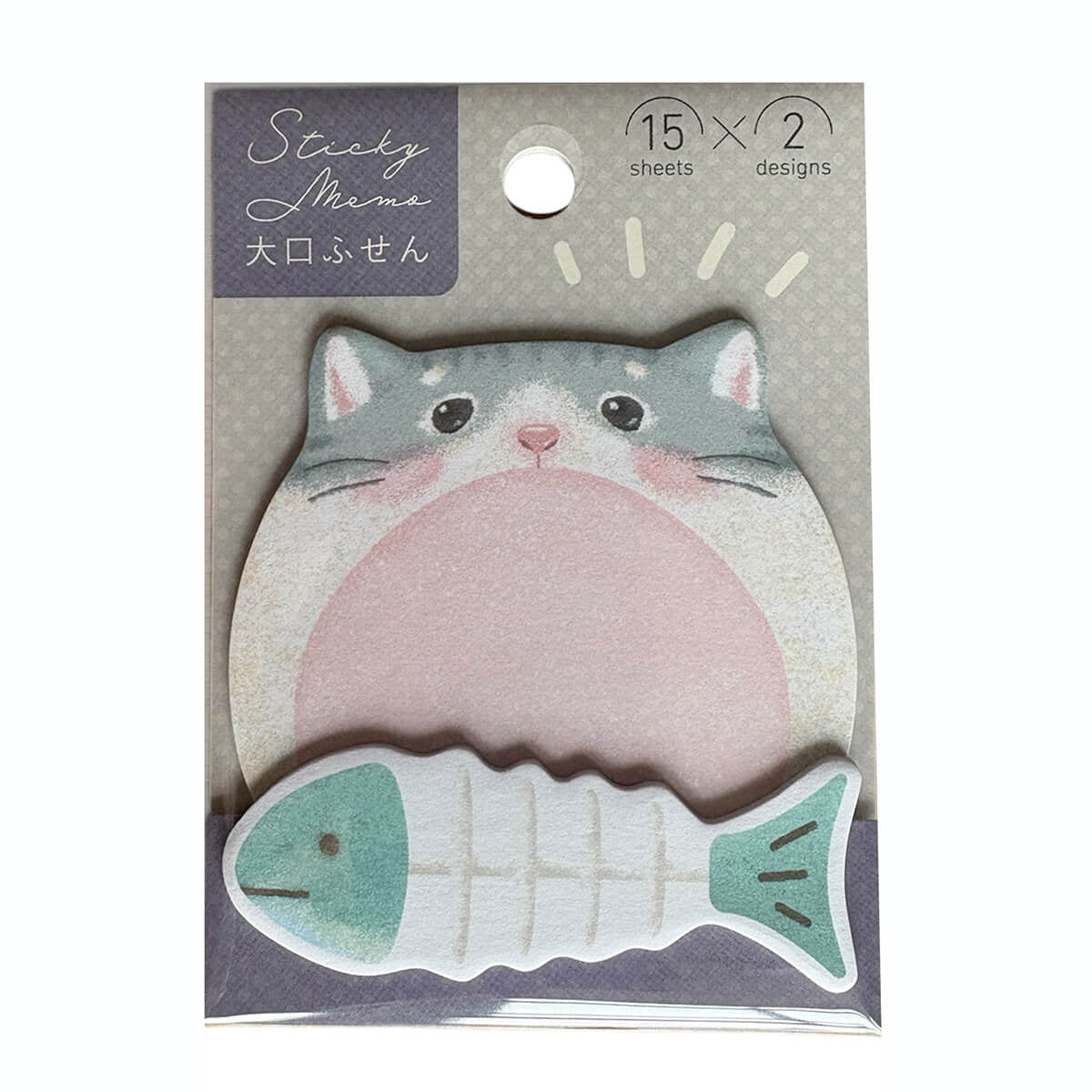 Wide Mouth Cat Sticky Notes by Gakken Japan – Junior Edition