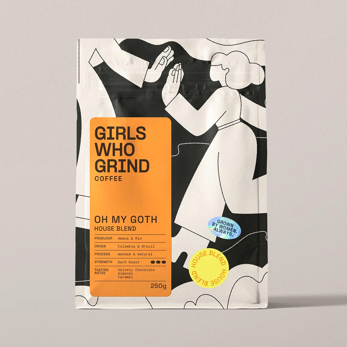 Oh My Goth Coffee by Girls Who Grind Coffee – Junior Edition