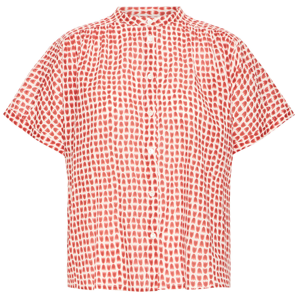 Lumma Shirt in Fiery Red Tulip by ICHI – Junior Edition