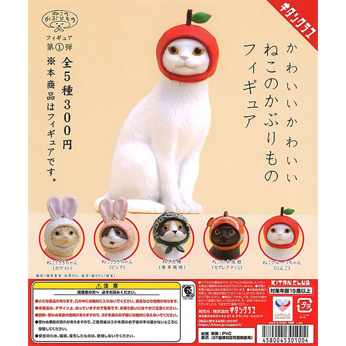 Kawaii Cat Costume Mascot Gachapon Capsule Collectible by Kitan Club ...