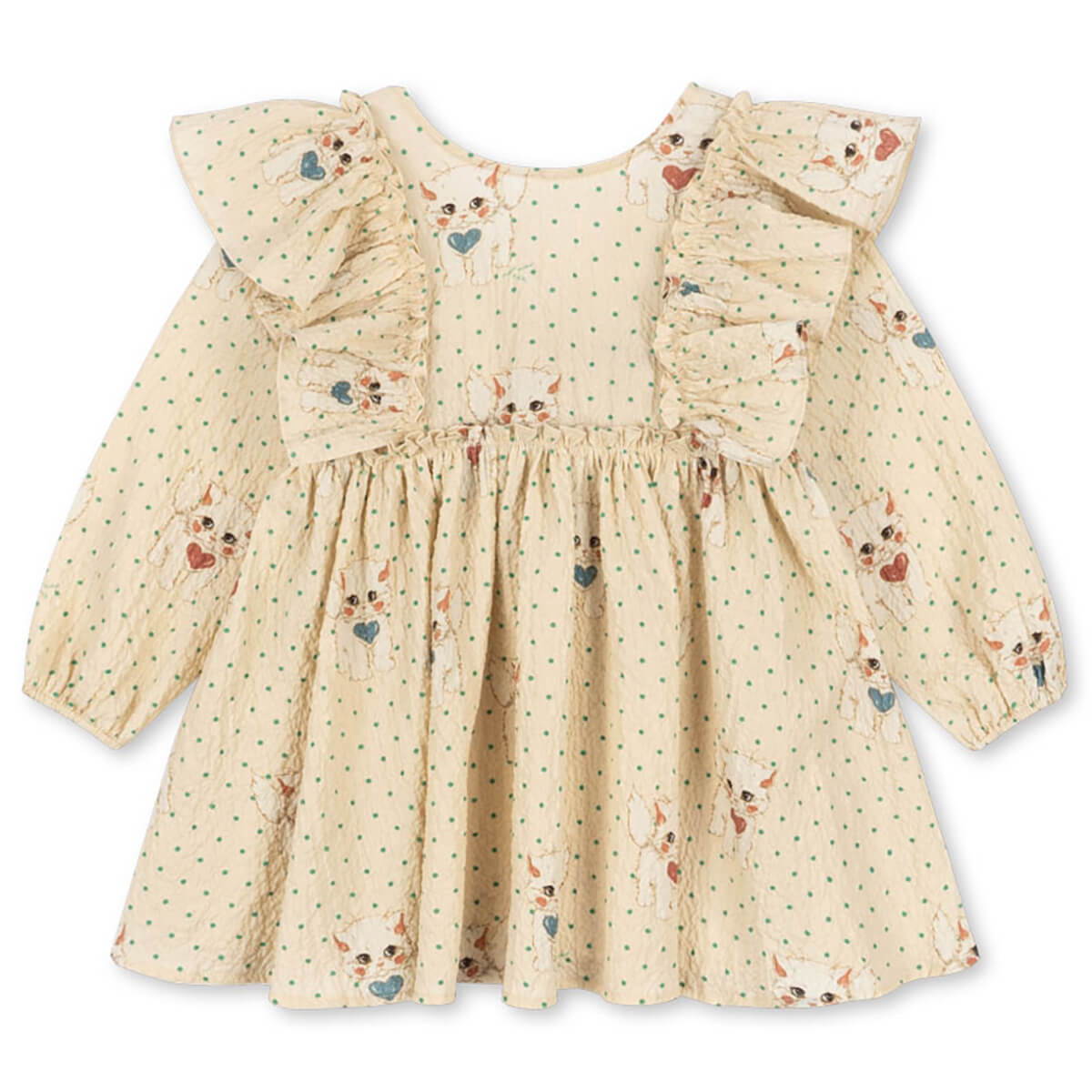 Elin Dress in Dot Miaow Mist by Konges Sløjd – Junior Edition
