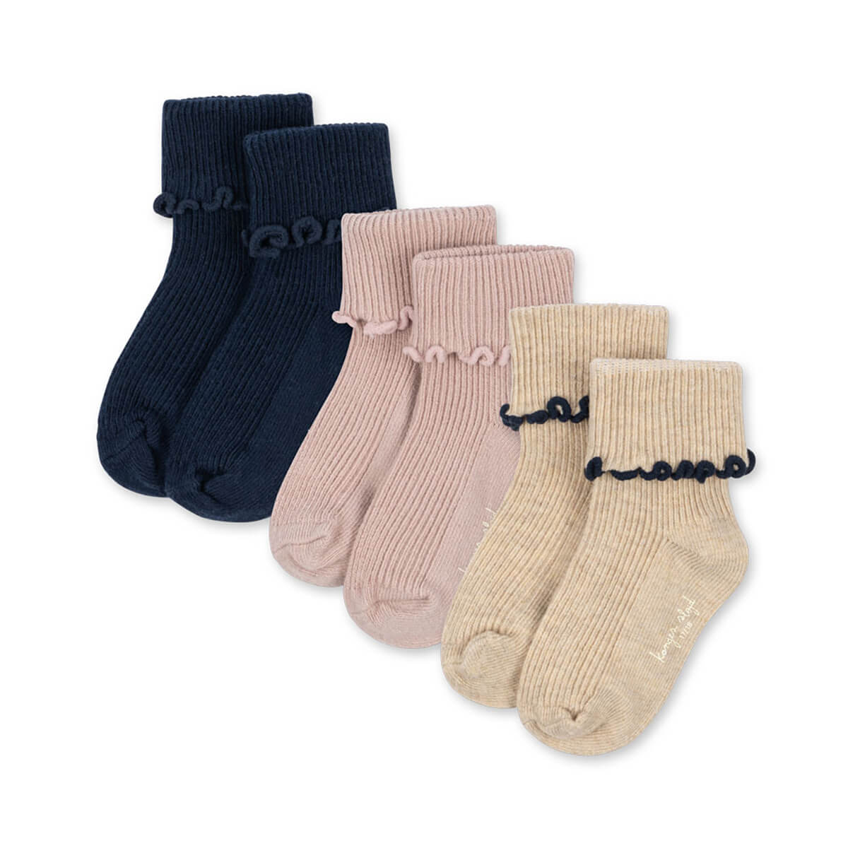 3 Pack Rib Frill Socks | Konges Sløjd | Junior Edition