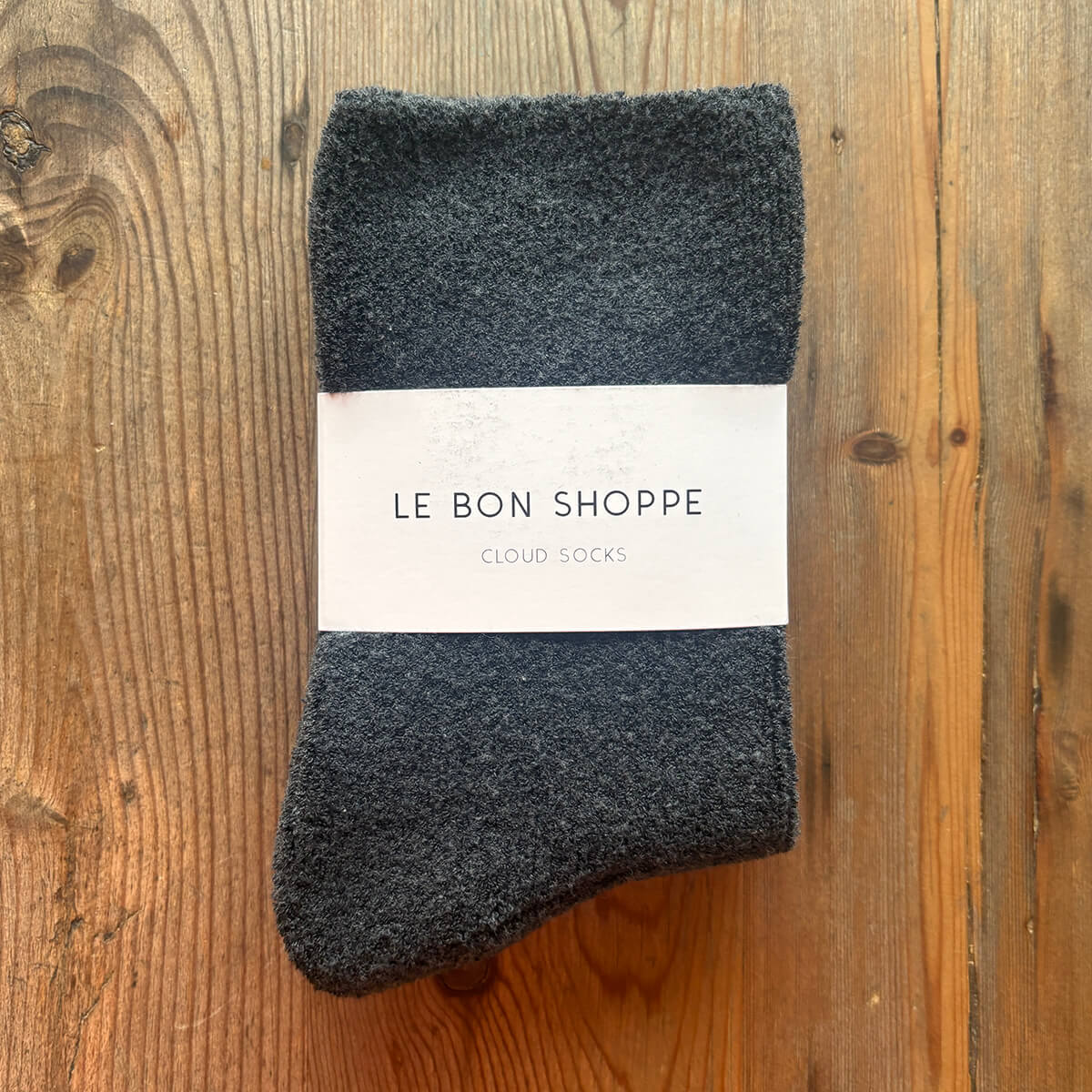 Cloud Adult Socks in Charcoal by Le Bon Shoppe – Junior Edition
