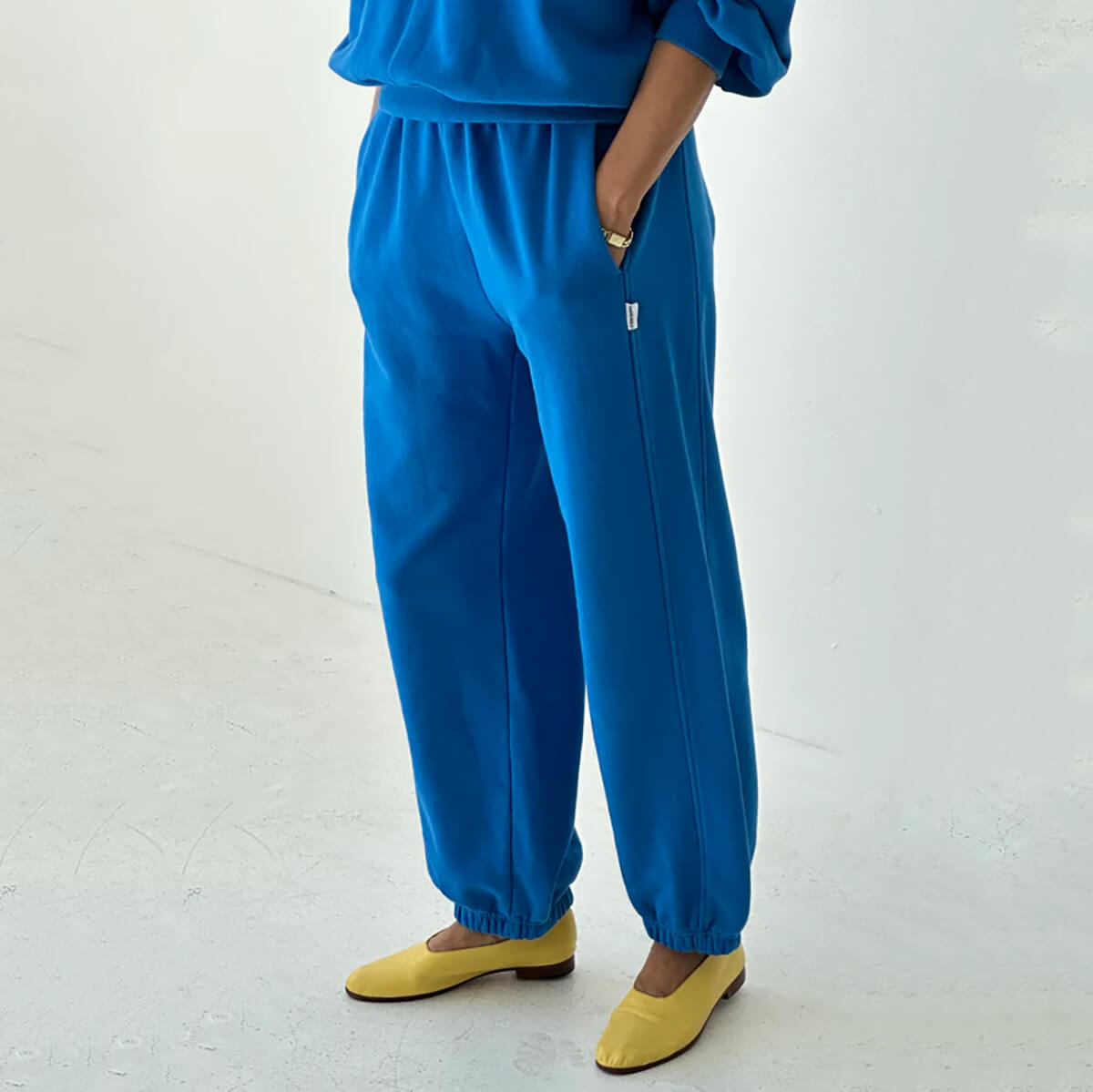 French Terry Balloon Pants in Lagoon by Le Bon Shoppe – Junior Edition