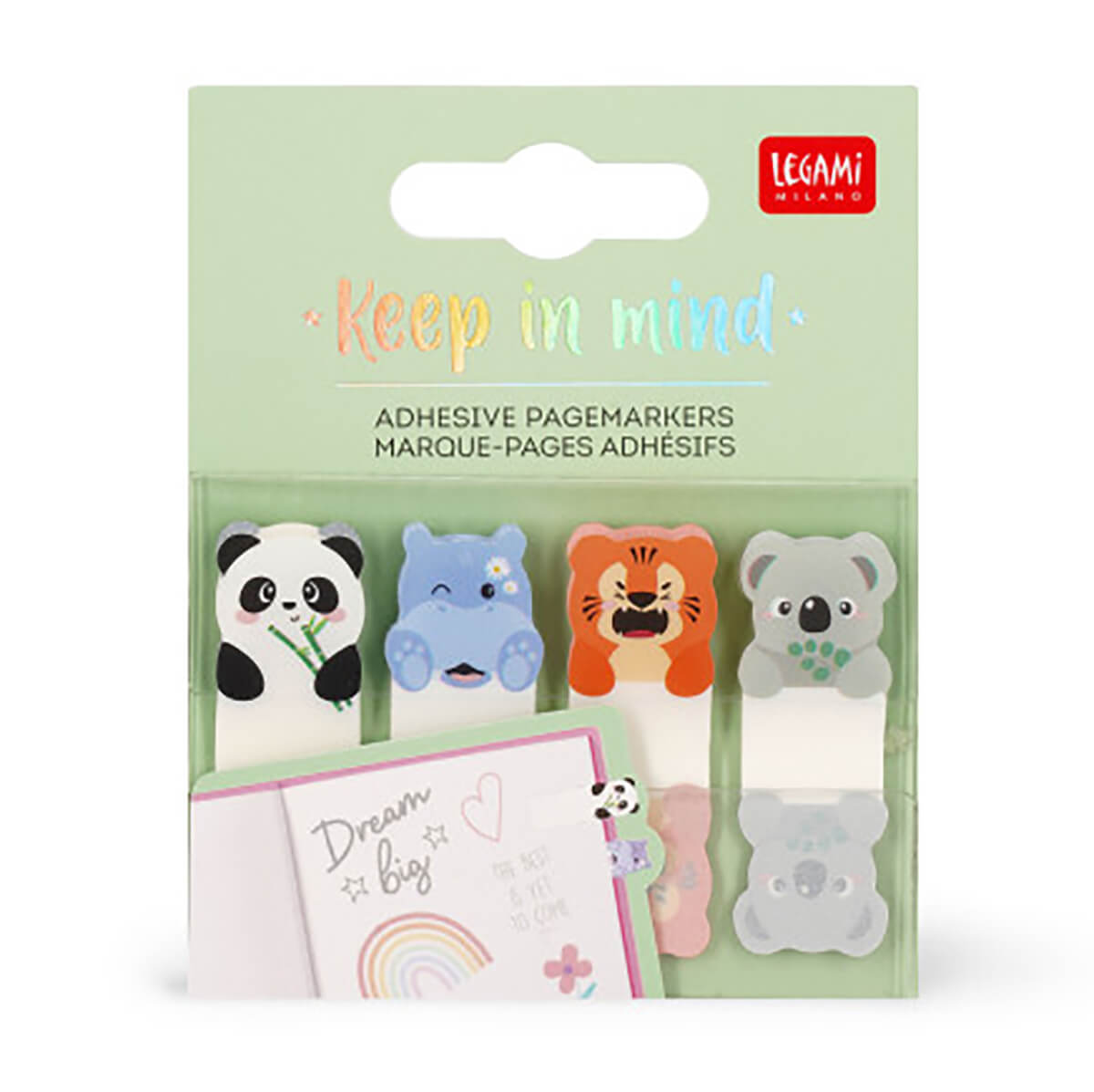 Keep In Mind Cute Animals Page Markers by Legami – Junior Edition