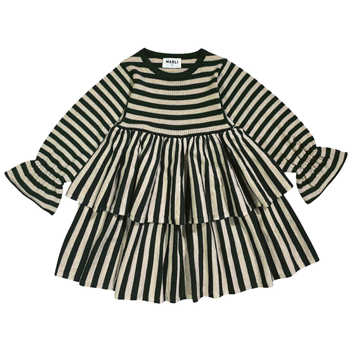 Stevie Dress in Ivy Stripe by Mabli - Last Ones In Stock - 4-8 Years ...