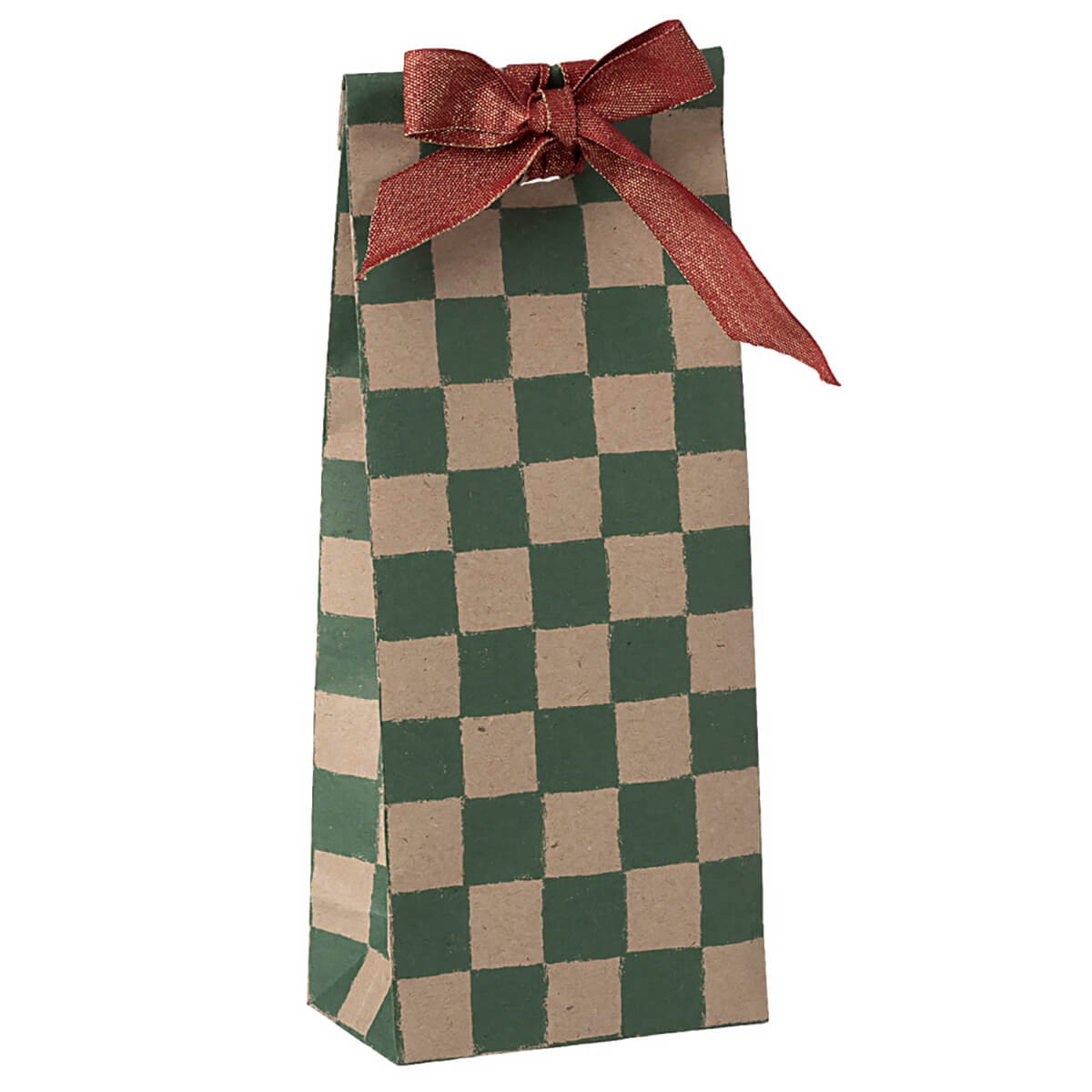 Green Checker Gift Bag (26cm Mini) by Maileg – Junior Edition