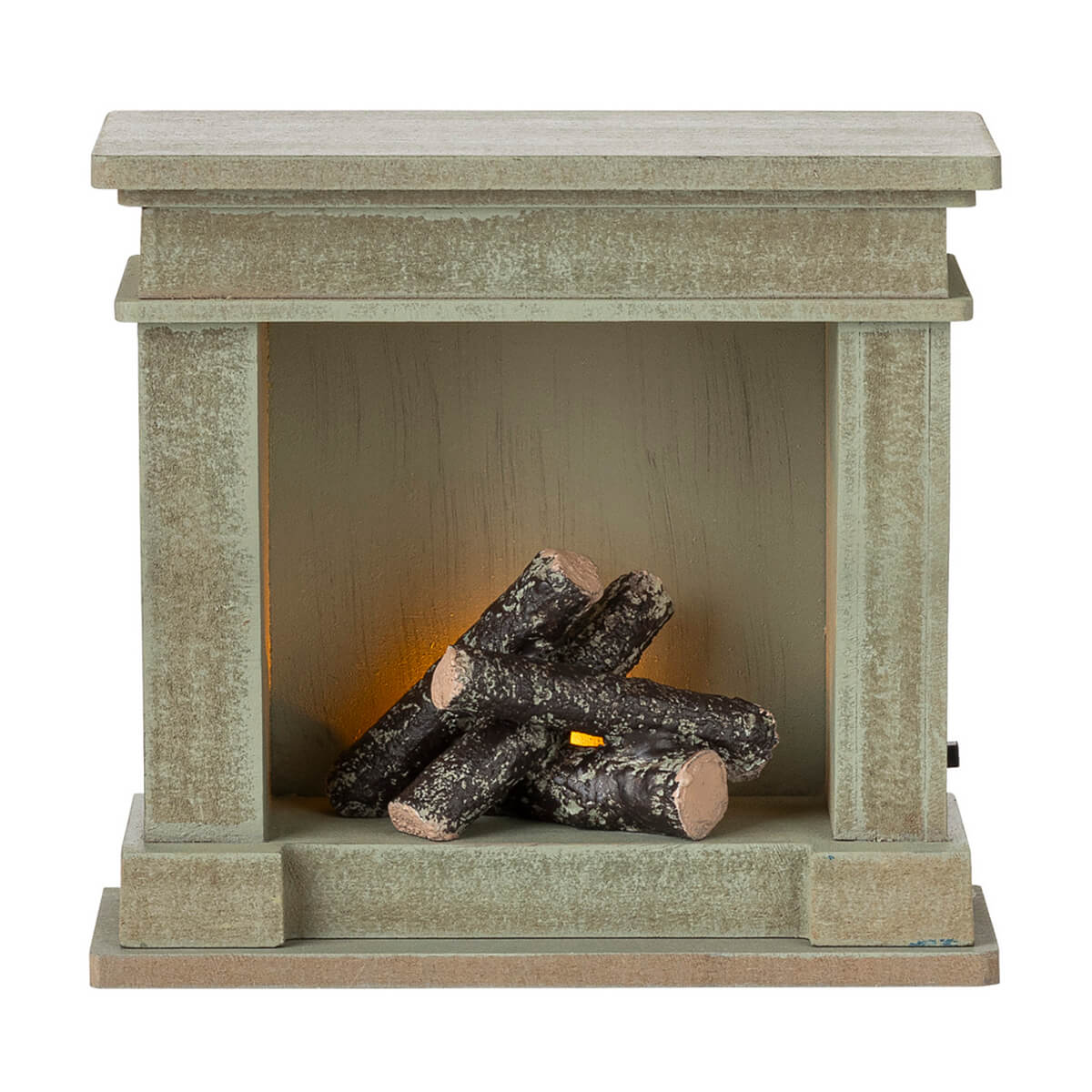 Miniature Fireplace in Dusty Green by Maileg – Junior Edition