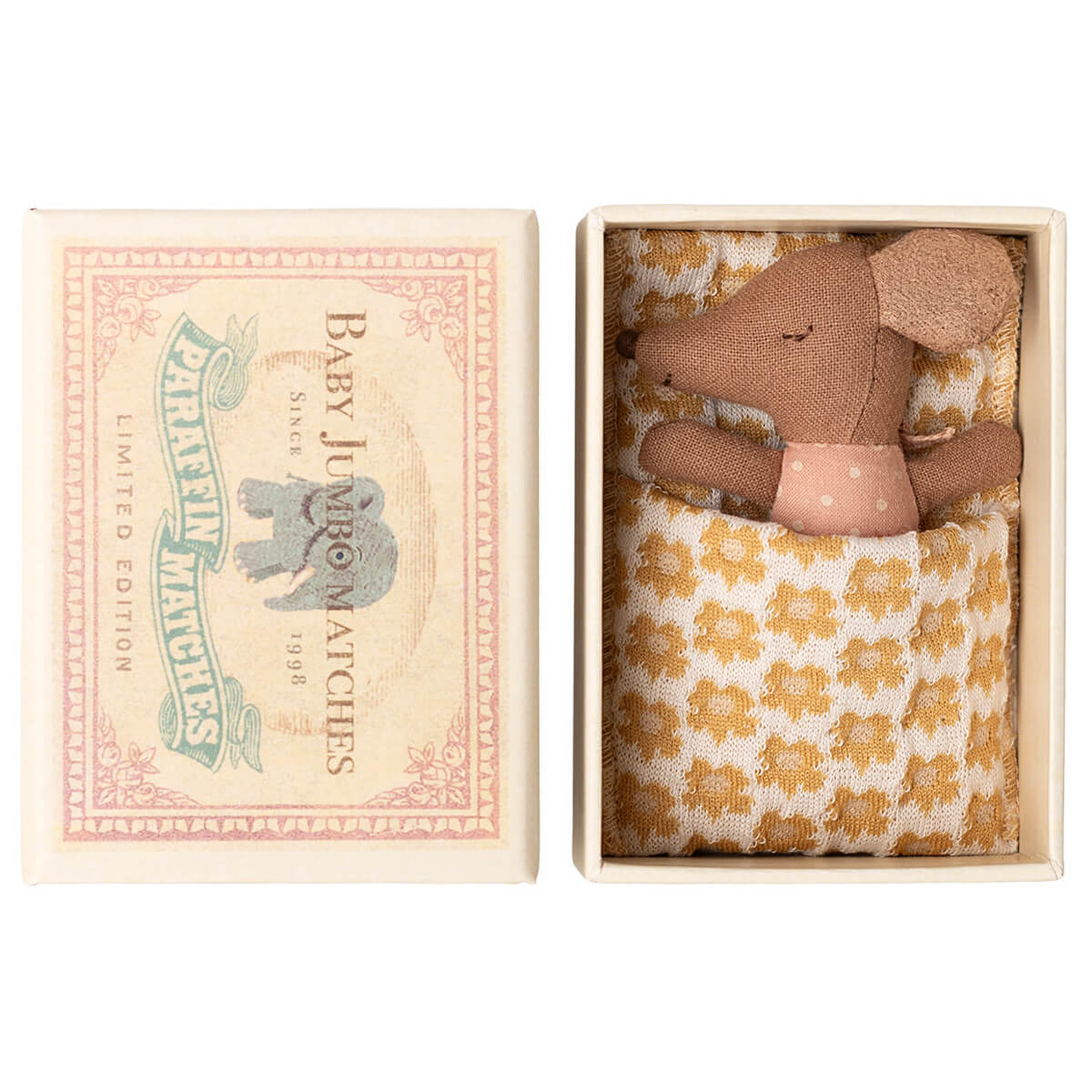Sleepy / Wakey Baby Mouse in Rose Polka Dot by Maileg – Junior Edition