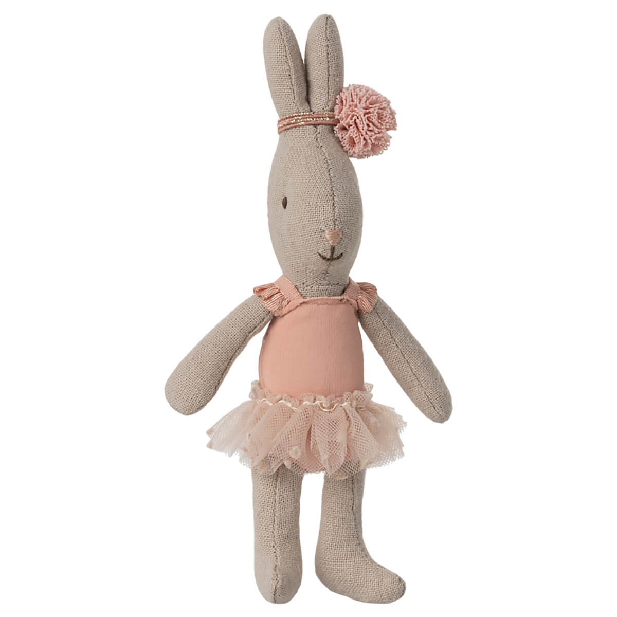 Micro Bunny in a Rose Ballet Suit and Skirt by Maileg – Junior Edition