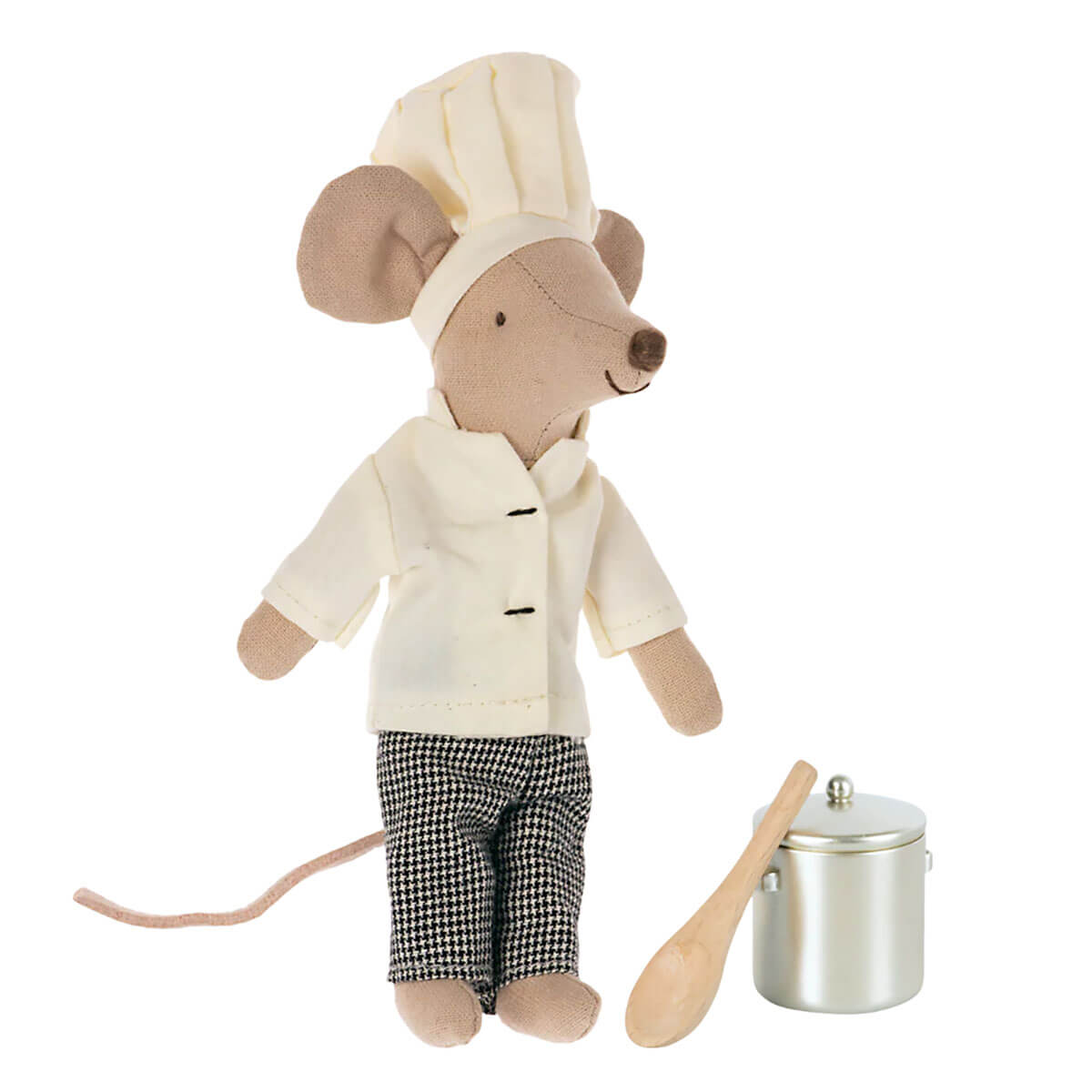 Big Brother Chef Mouse with Soup Pot and Spoon by Maileg – Junior Edition