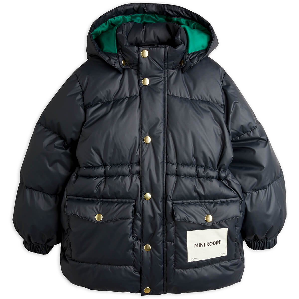 Heavy Hooded Puffer Jacket in Black by Mini Rodini – Junior Edition