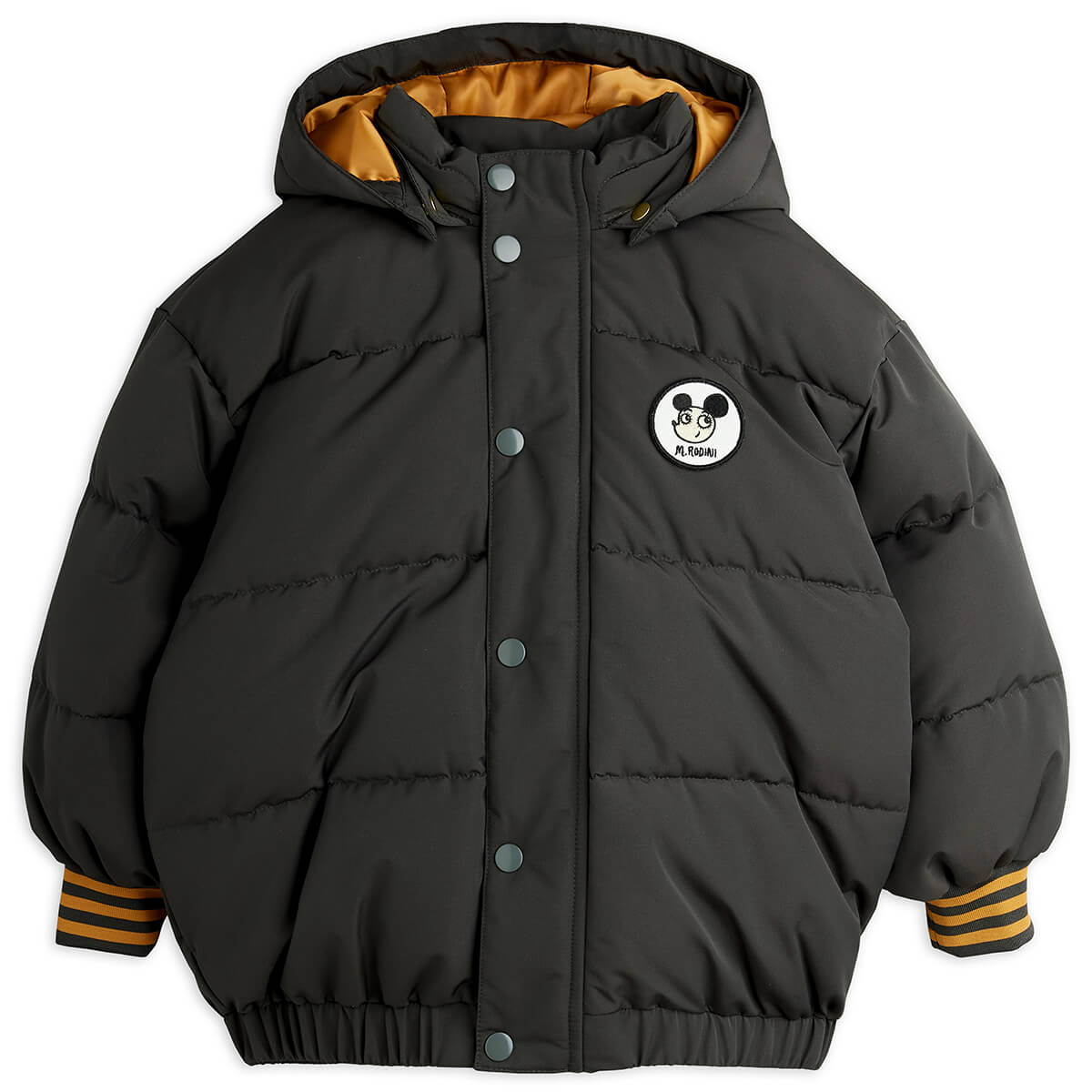 Ritzratz Patch Hooded Puffer Jacket in Black by Mini Rodini – Junior ...