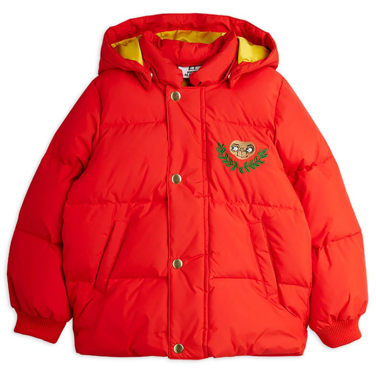 E.T. Embroidered Hooded Puffer Jacket by Mini Rodini – Junior Edition