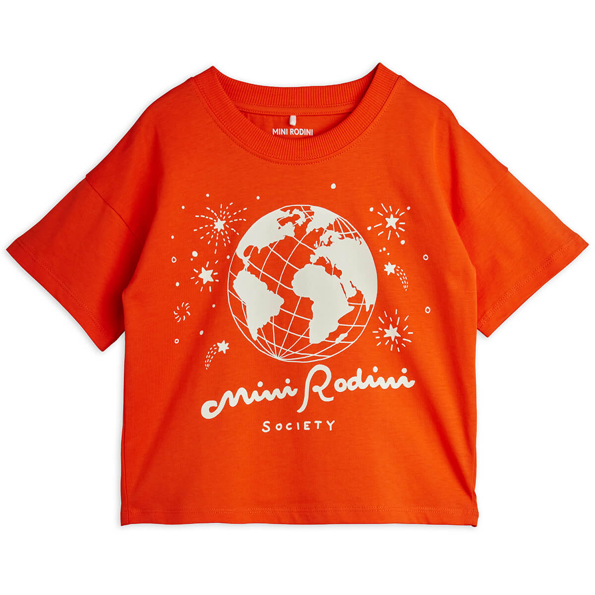 Mini Rodini Society Tee in Red by Mini Rodini – Junior Edition