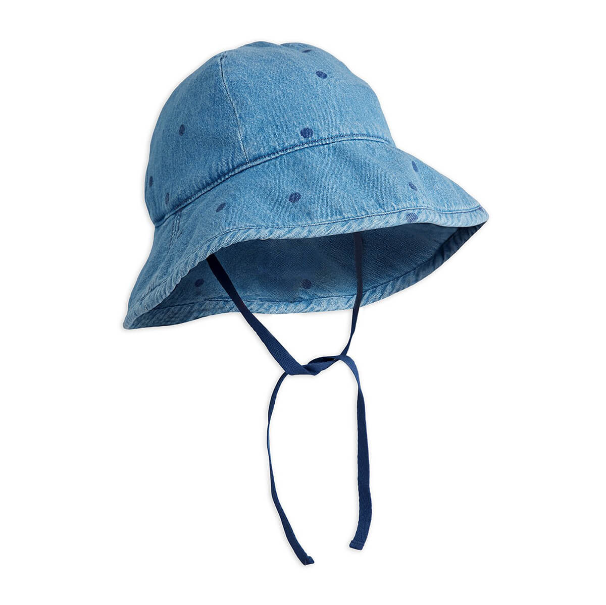 Denim Dots Sun Hat in Blue by Mini Rodini - PREORDER – Junior Edition