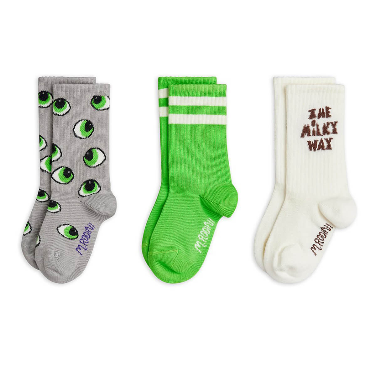 Eyes Socks (3 Pack) in Multi by Mini Rodini – Junior Edition