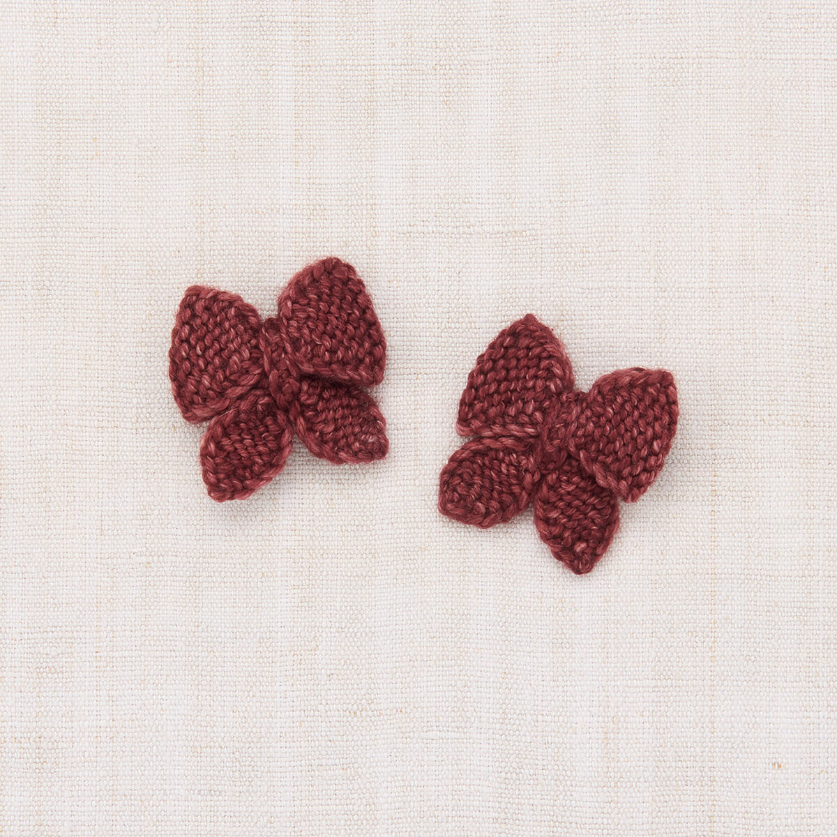 Baby Puff Bow Set in Madder Root by Misha & Puff – Junior Edition