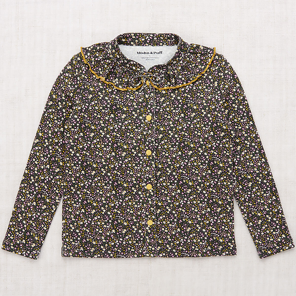 Rowan Top in Carbon / Periwinkle Mini Floral by Misha & Puff – Junior ...