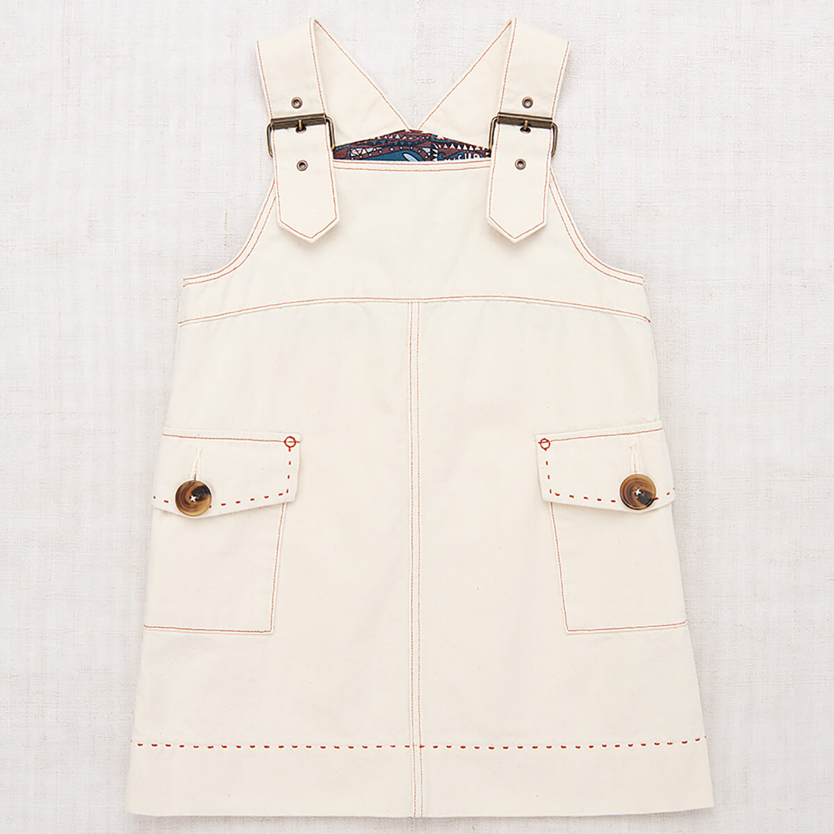 Buckle Jumper Dress in Gesso by Misha & Puff – Junior Edition