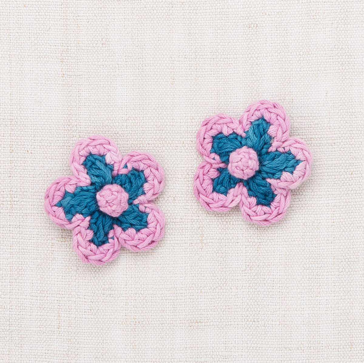 Medium Flower Clip Set in Prussian Blue by Misha & Puff – Junior Edition