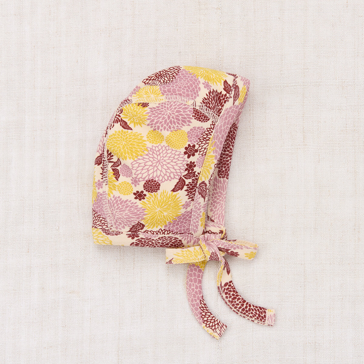 Baby Pima Bonnet in String / Antique Rose Chrysanthemum by Misha & Puf ...