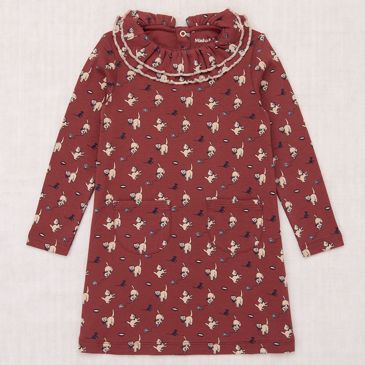 Sweetheart Dress in Madder Root Cat & Mouse by Misha & Puff – Junior ...