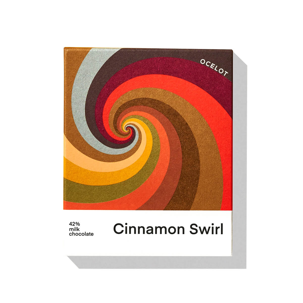 Cinnamon Swirl 42% Milk Chocolate Bar by Ocelot – Junior Edition