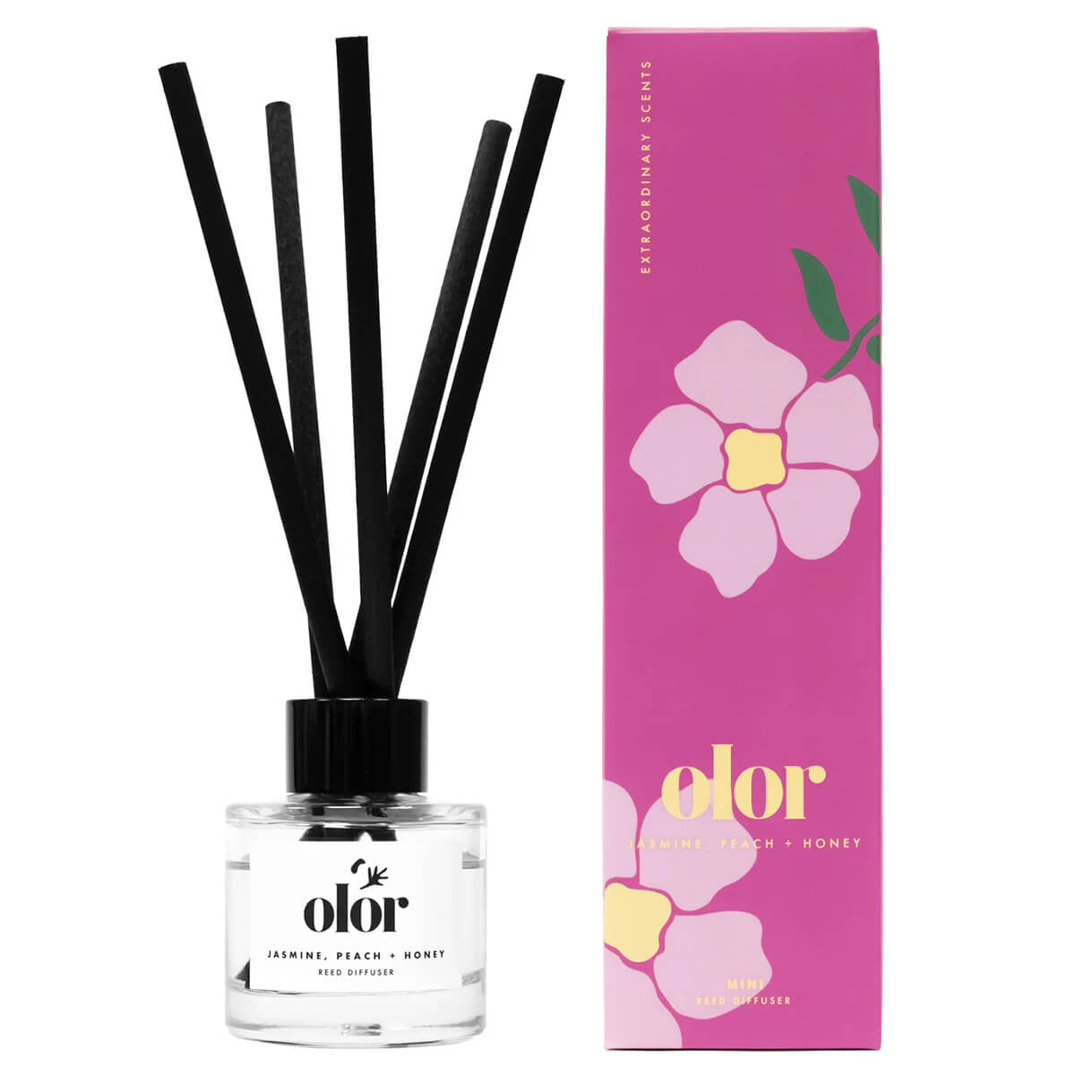 Jasmine, Peach & Honey Reed Diffuser by Olor – Junior Edition