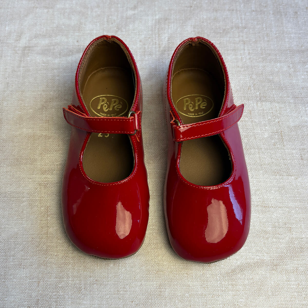 Ginevra Patent Leather Ballet Slippers in Red by PèPè – Junior Edition