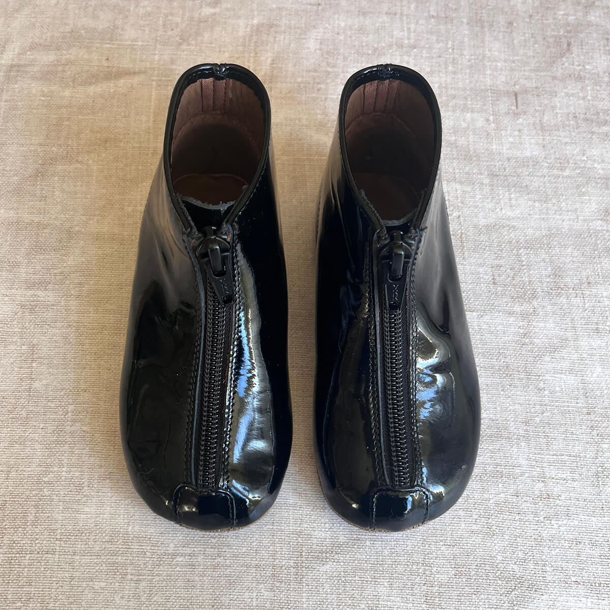 Patent Leather Booties in Black by PèPè – Junior Edition